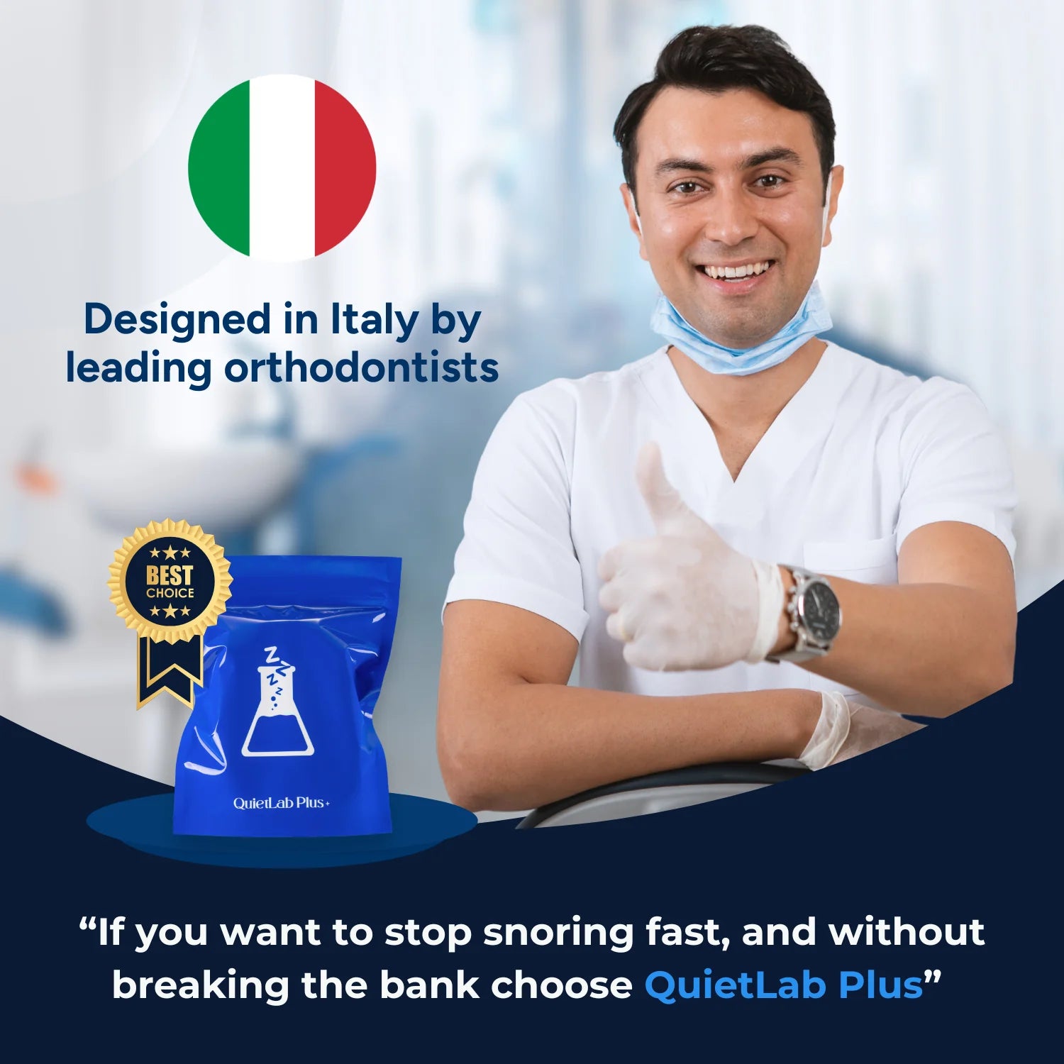 QuietLab® Adjustable Anti-Snoring Mouthpiece – Perfect Nile